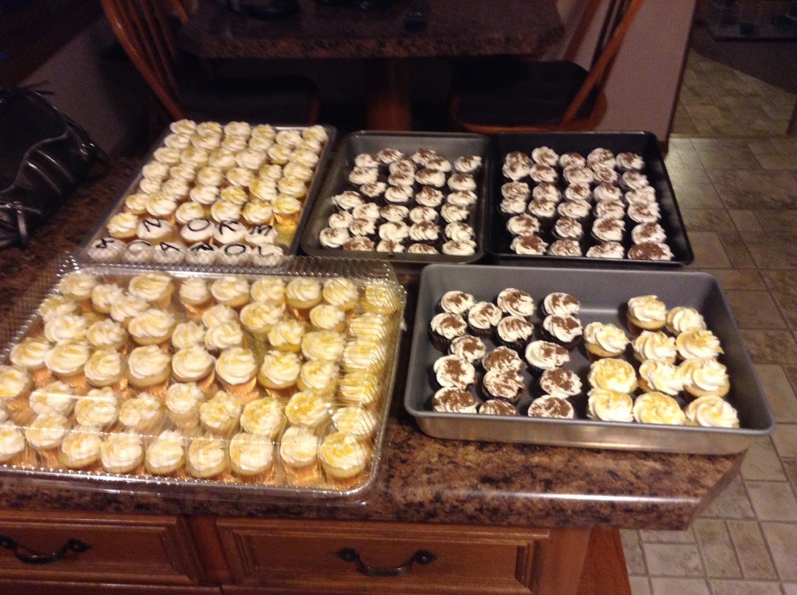 2 Girls Just Cupcakin' Along: Molly- 180 Mini Cupcakes for 50th ...